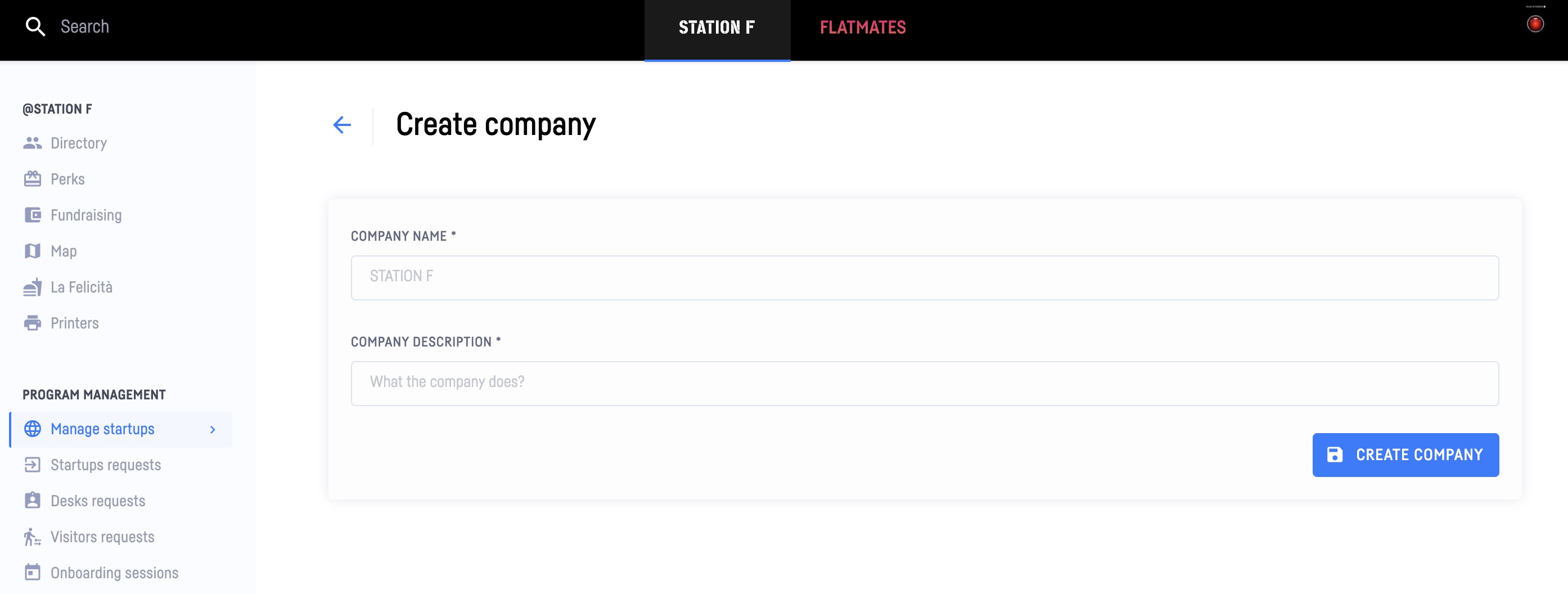 Program Manager - Adding startups to my Program – STATION F